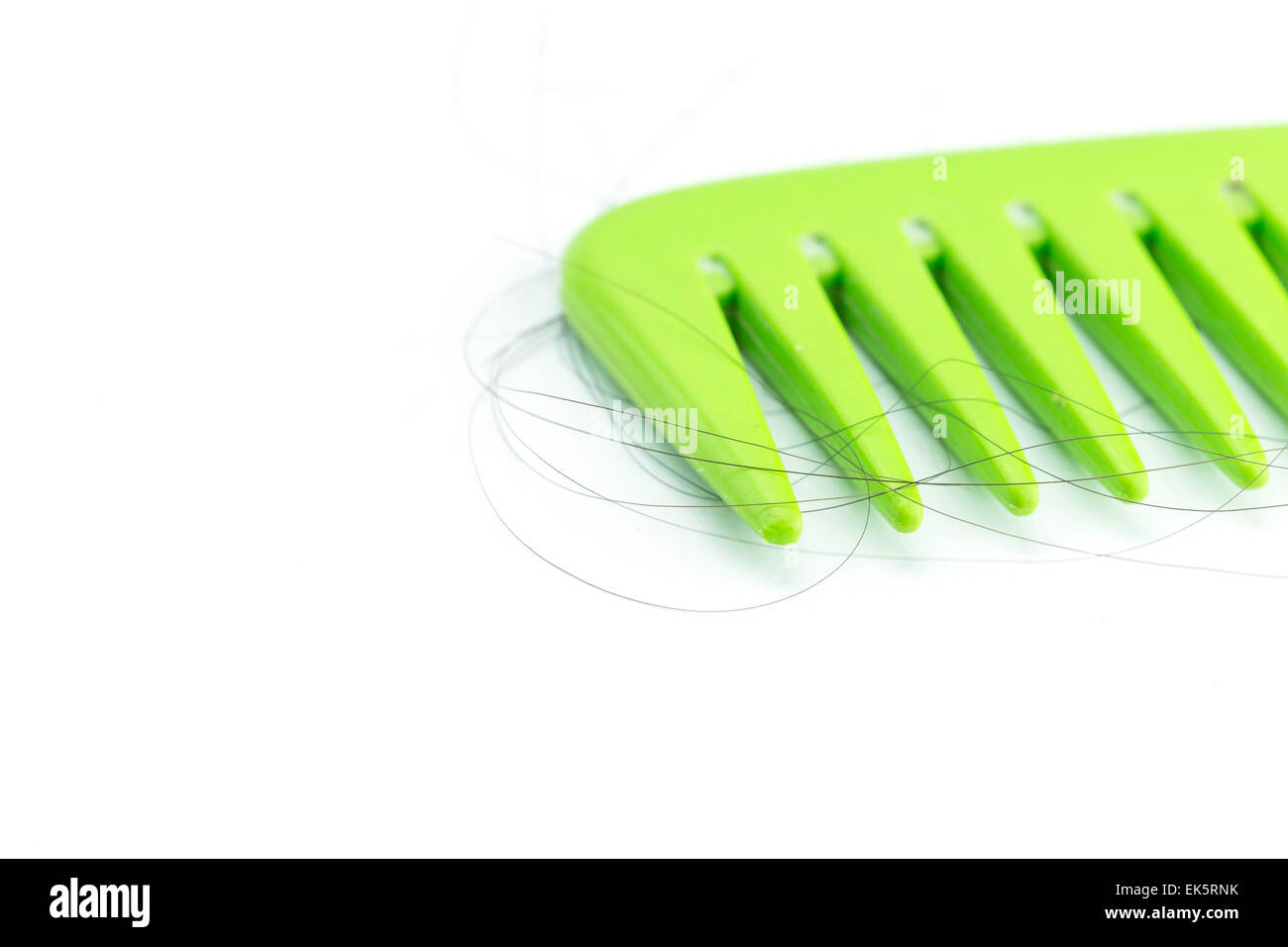Close up Green comb with hair, Hair Loss concept Stock Photo - Alamy