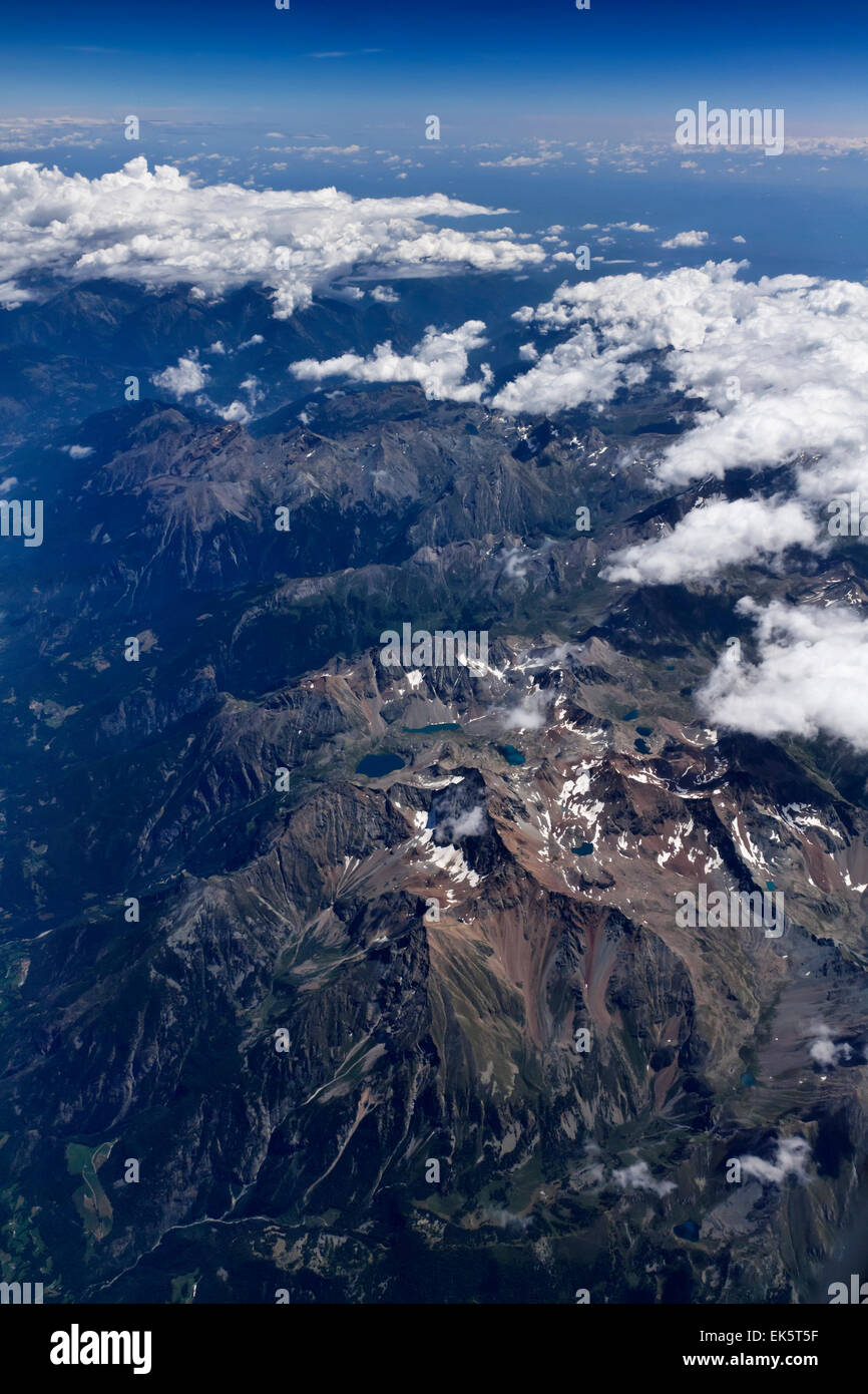 Italy, aerial view of the italian Alps and some clouds Stock Photo - Alamy