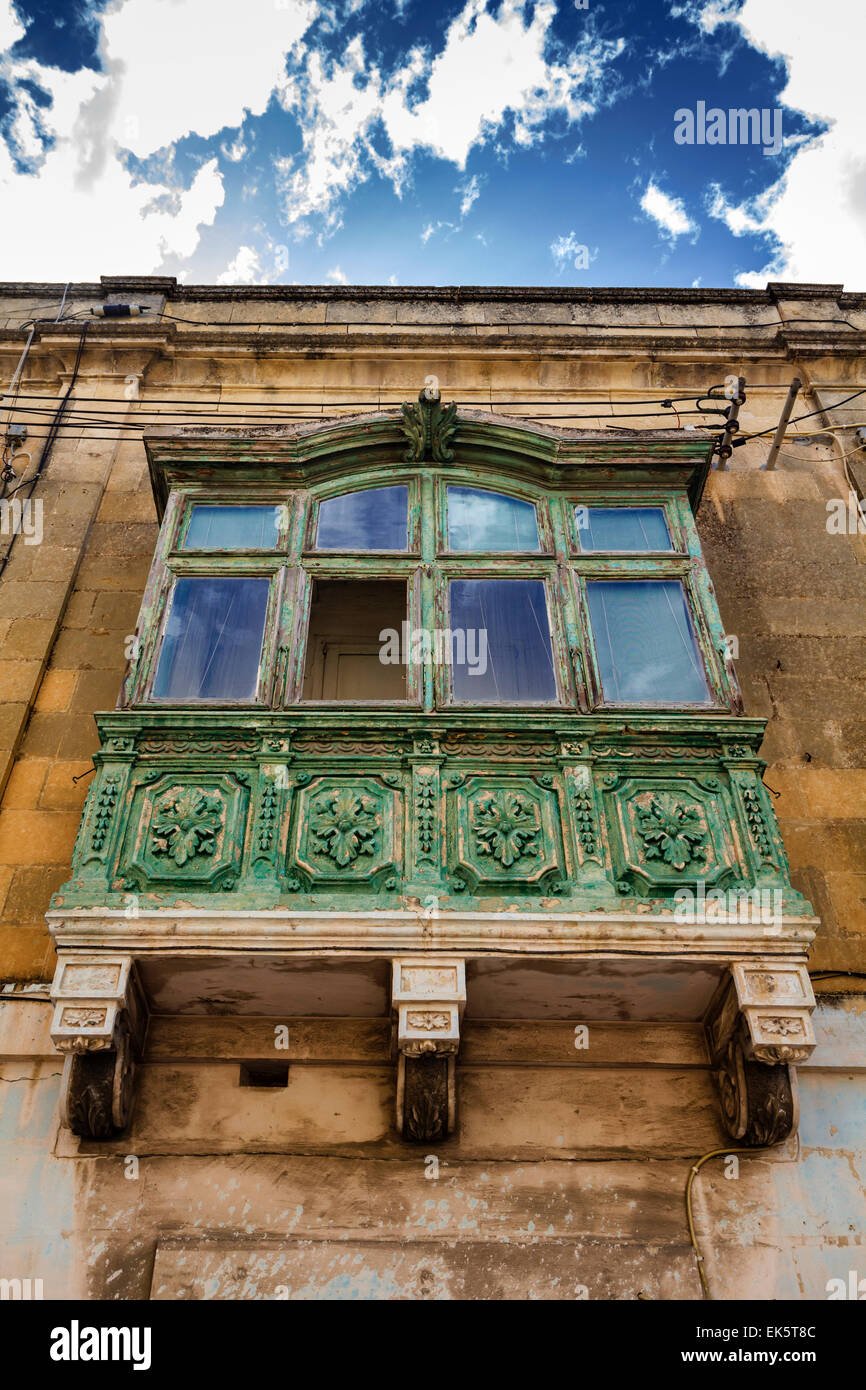 Malta, Gozo Island, Victoria city, typical maltese window Stock Photo ...