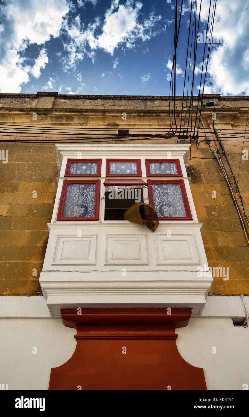 Malta, Gozo Island, Victoria city, typical maltese window Stock Photo ...