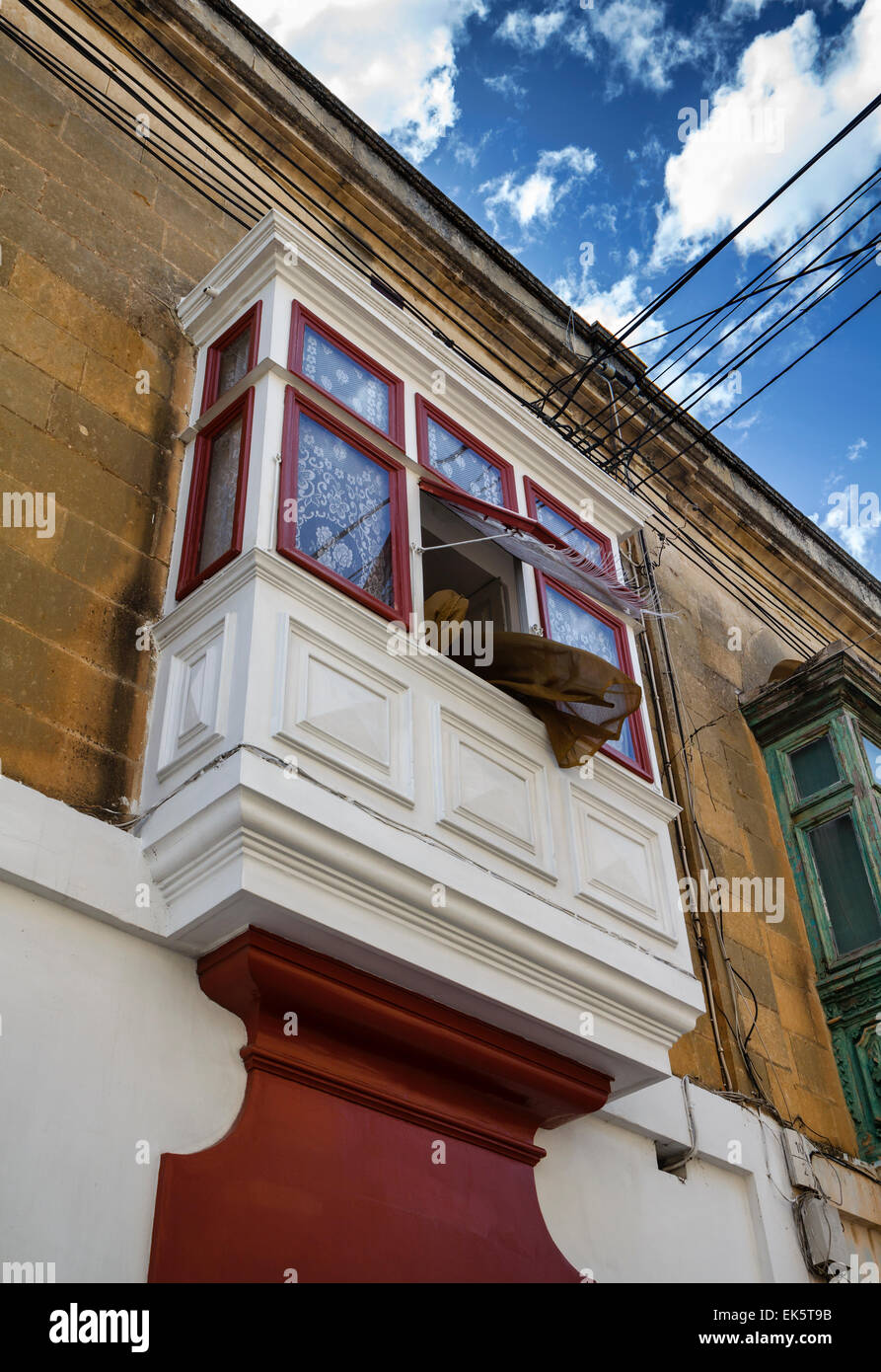 Malta, Gozo Island, Victoria city, typical maltese windows Stock Photo ...