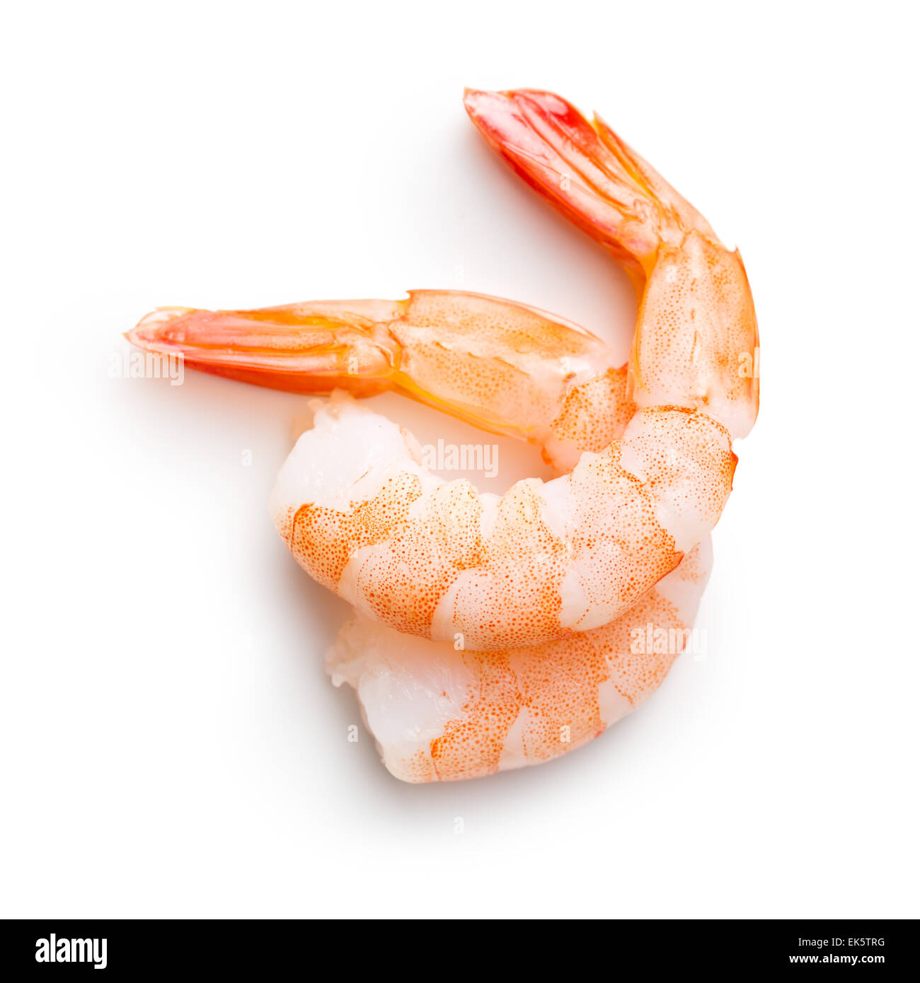 tasty prawns on white background Stock Photo - Alamy