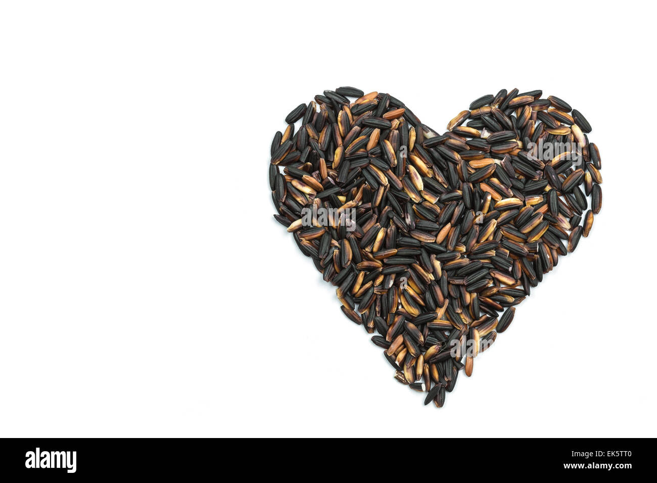 Close up black sticky rice isolated on white background Stock Photo - Alamy