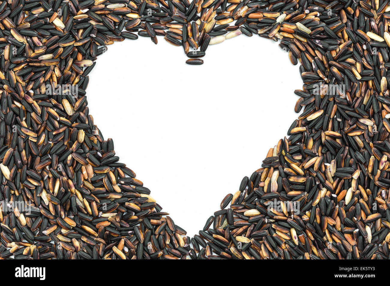 Close up black sticky rice isolated on white background Stock Photo - Alamy