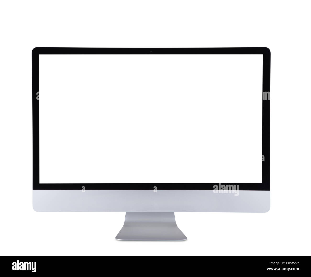 Computer display isolated on white background Stock Photo - Alamy