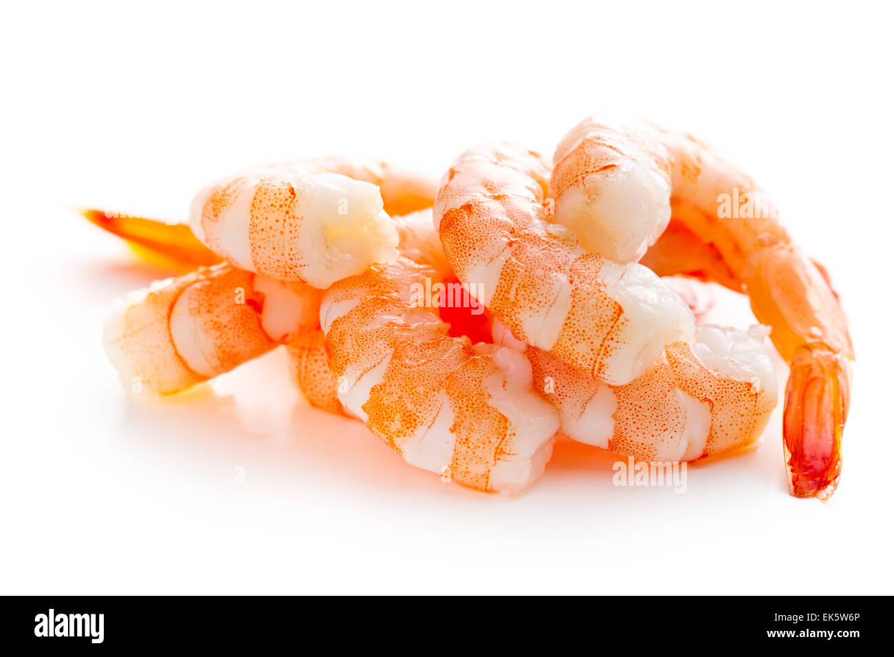 tasty prawns on white background Stock Photo - Alamy