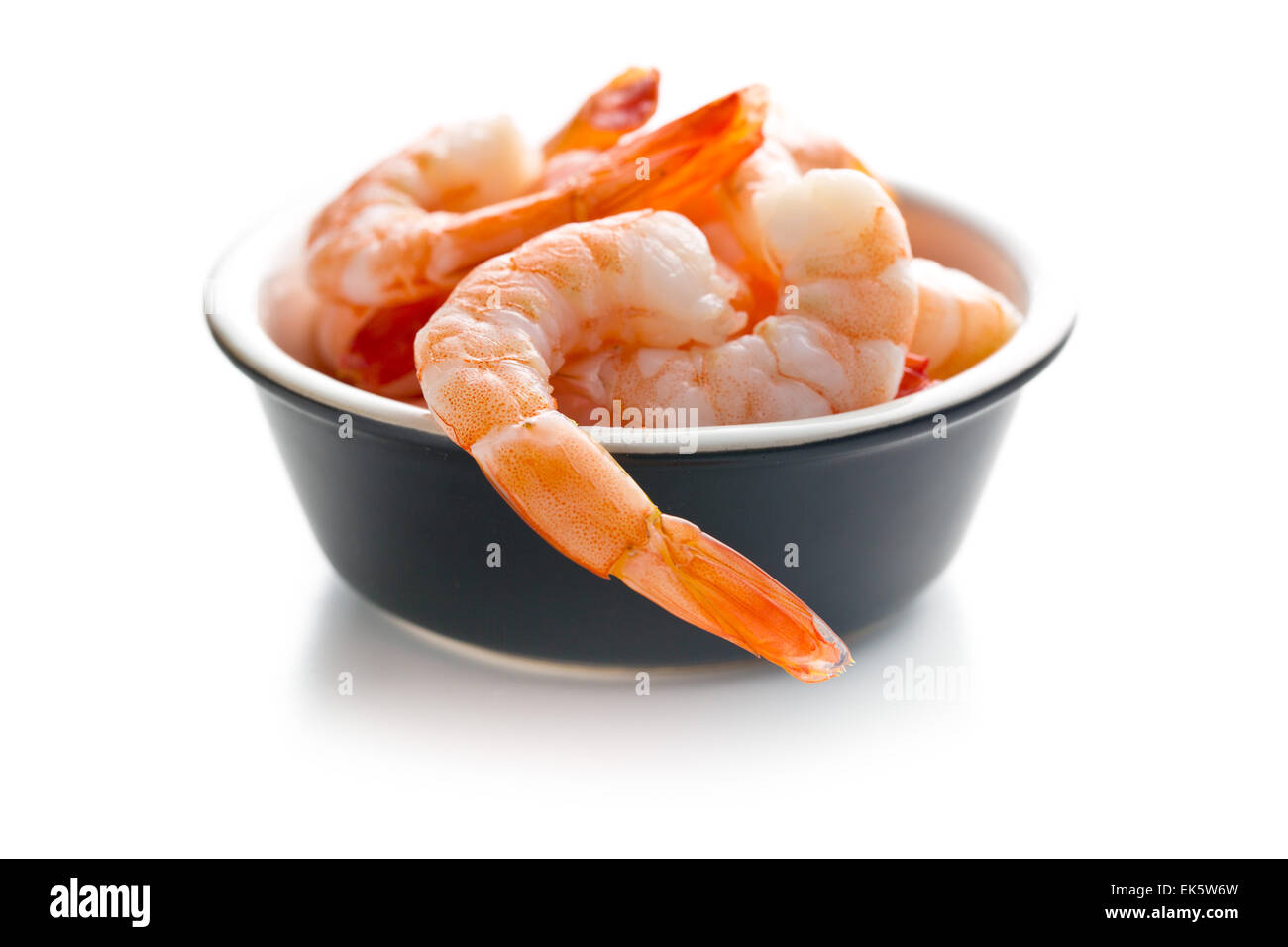 tasty prawns on white background Stock Photo - Alamy