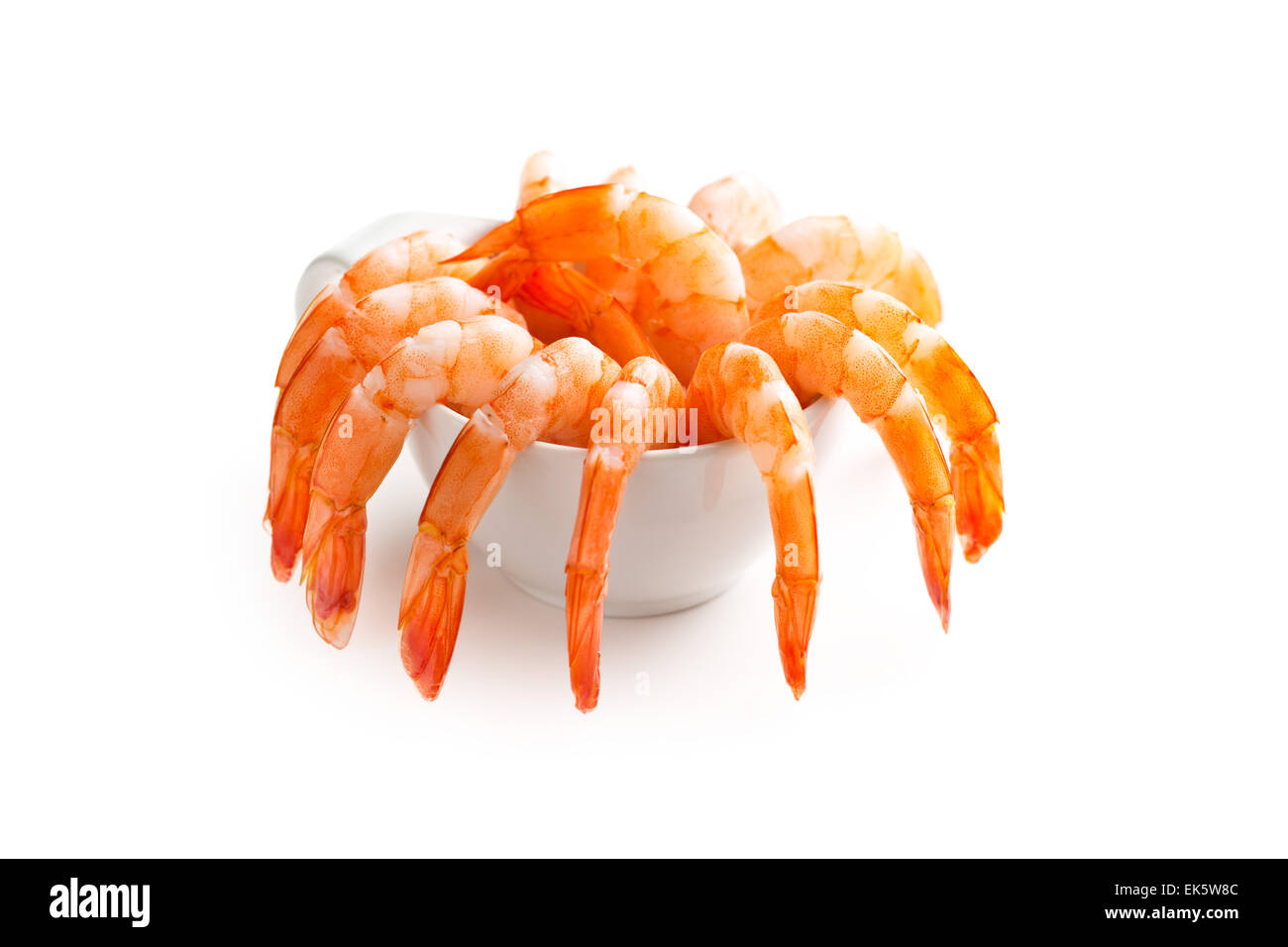 tasty prawns on white background Stock Photo - Alamy