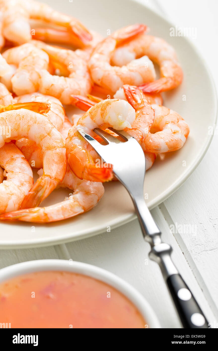 Prawn with fork hi-res stock photography and images - Alamy