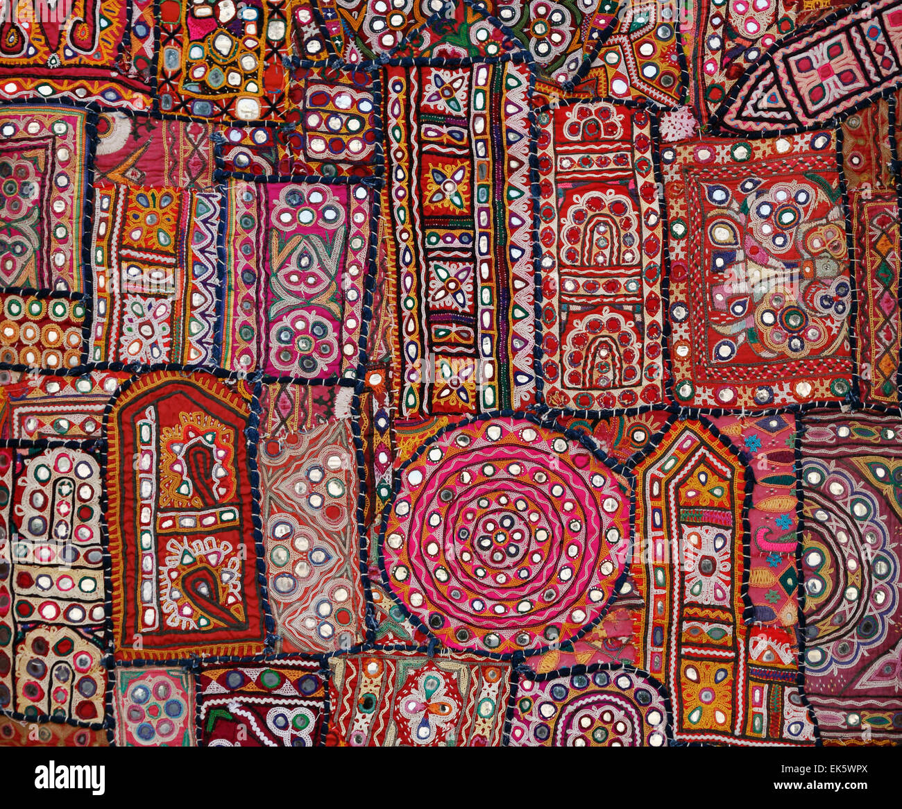 India, Rajasthan, Jaipur, indian handmade patchwork carpet for sale ...