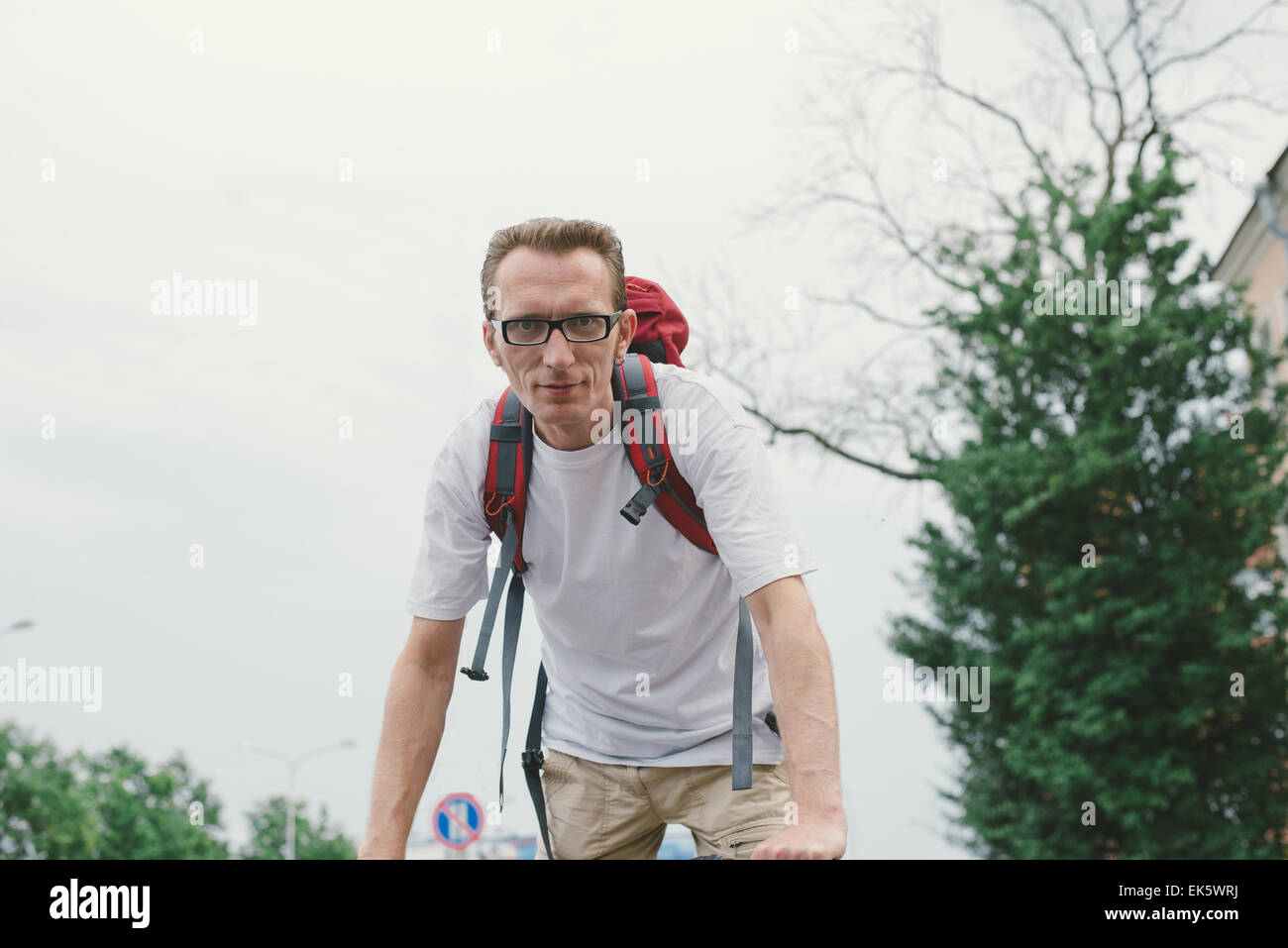 man on bike Stock Photo - Alamy