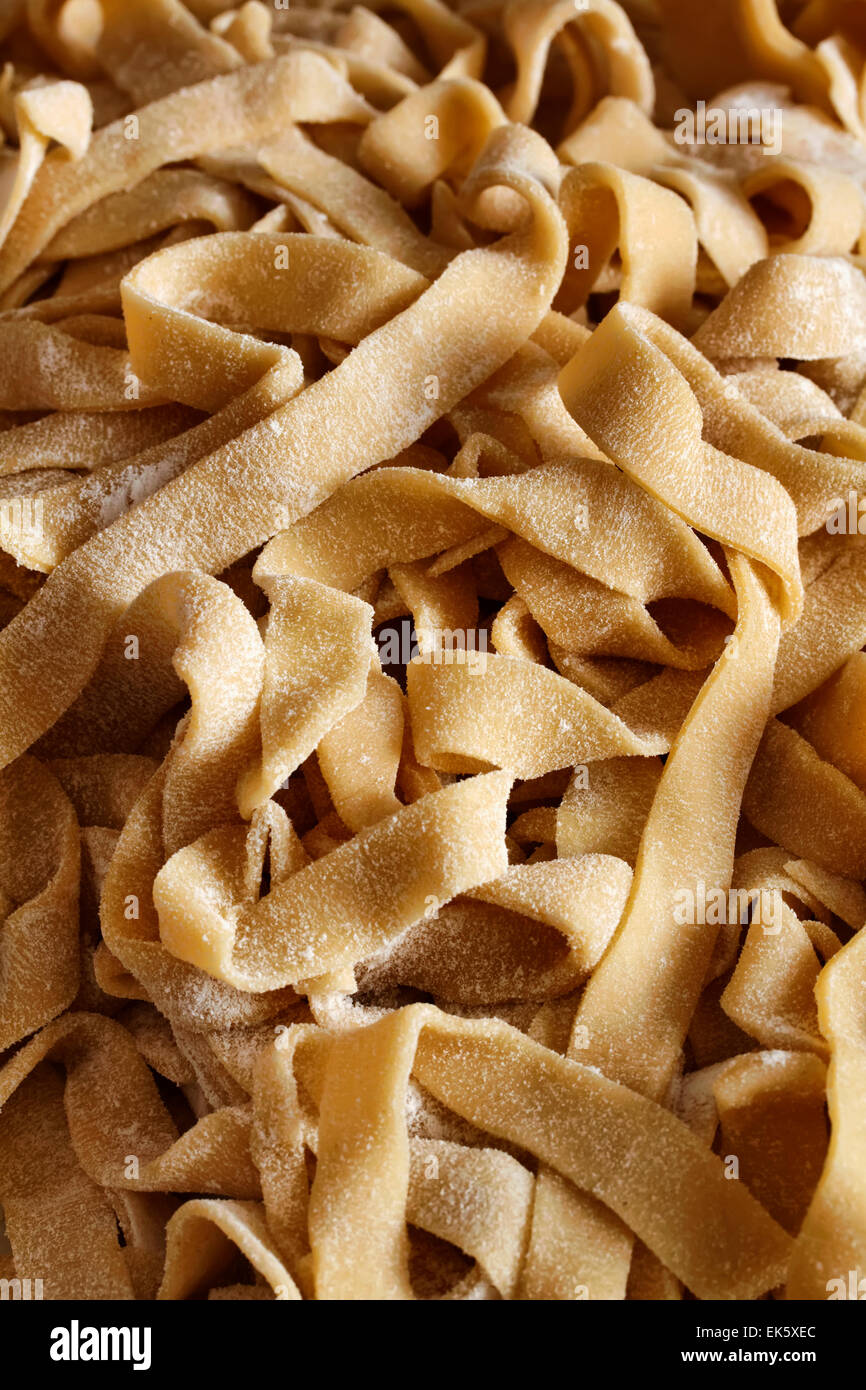 Italian fresh homemade pasta (tagliatelle Stock Photo - Alamy