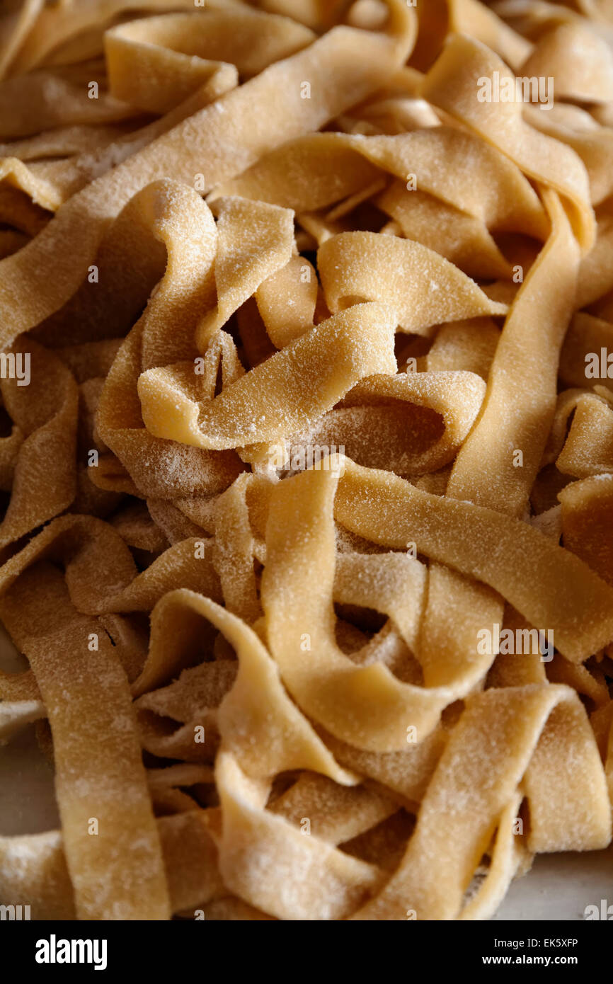 Italian fresh homemade pasta (tagliatelle Stock Photo - Alamy