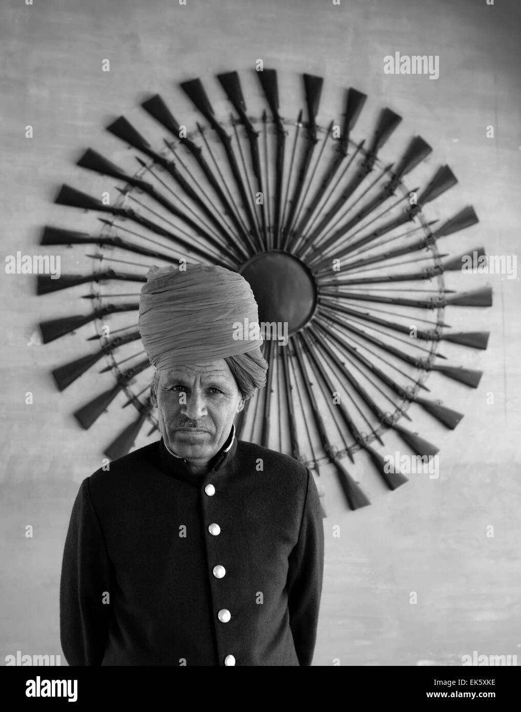 India, Rajasthan, Jaipur, City Palace, indian imperial guard Stock ...