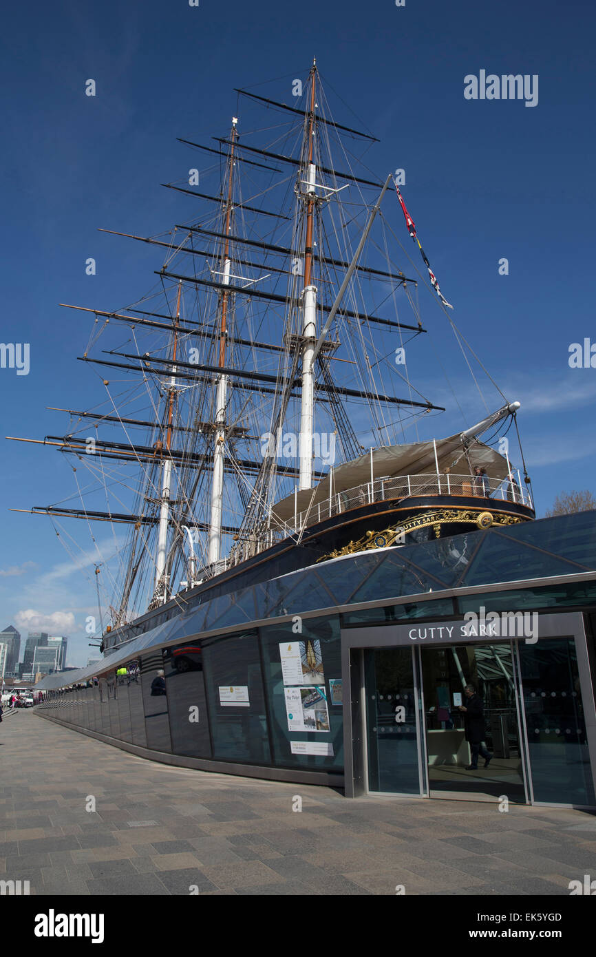 Cutty Sark, Greenwich, London. Historical tea clipper and museum ship ...