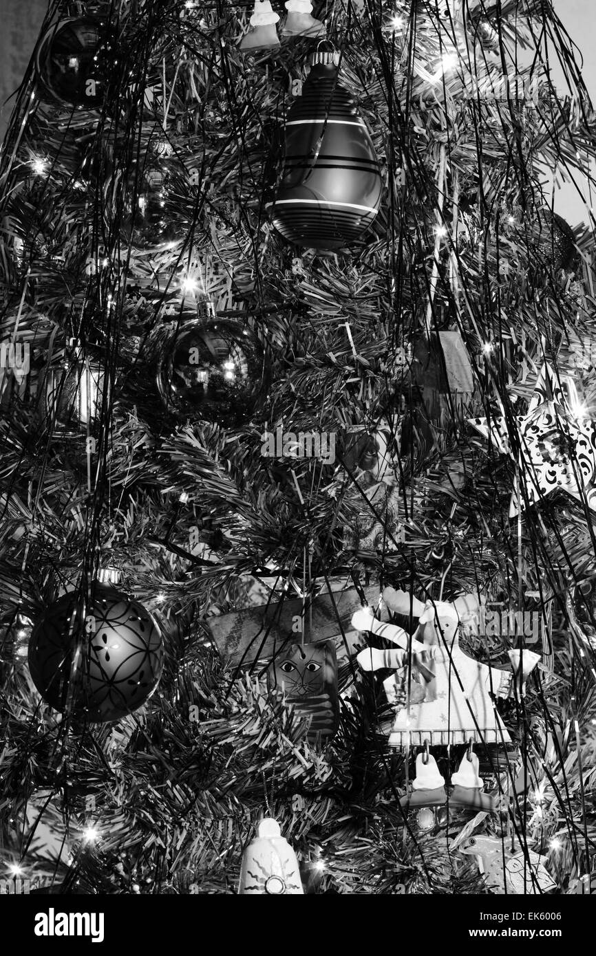 New years holiday decorations Black and White Stock Photos & Images - Alamy