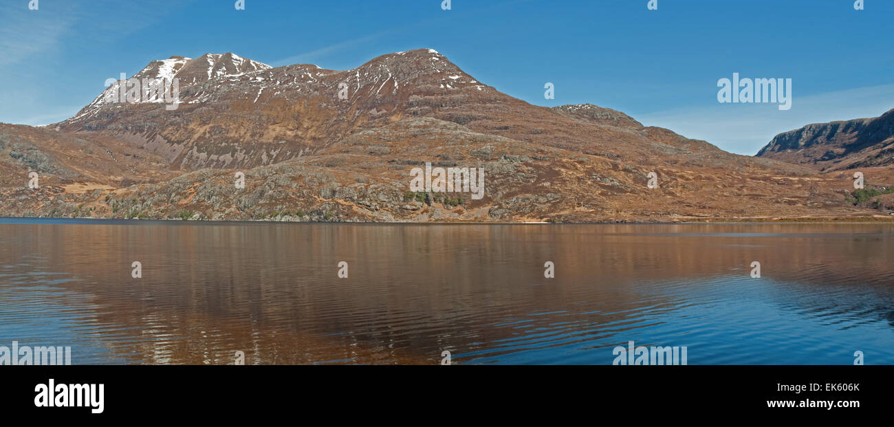 Slioch on Loch Maree Panoramic Stock Photo - Alamy