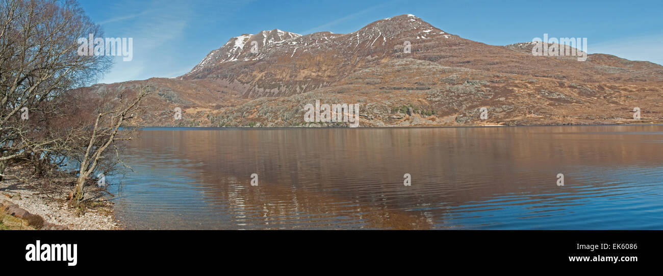 Slioch on Loch Maree Panoramic Stock Photo - Alamy