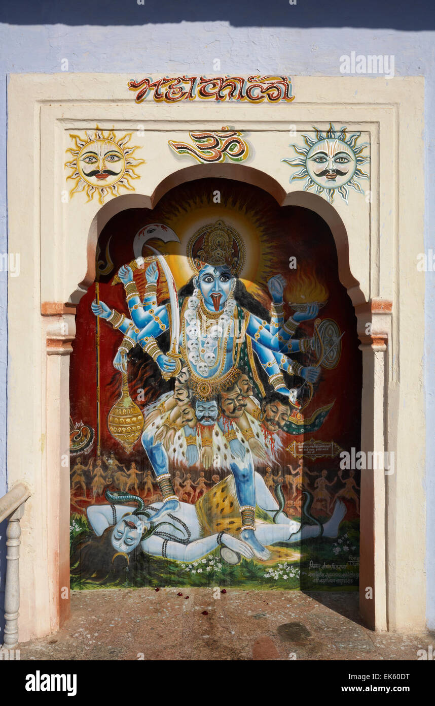 India, Rajasthan, Pushkar, religious hindu God painting Stock Photo - Alamy