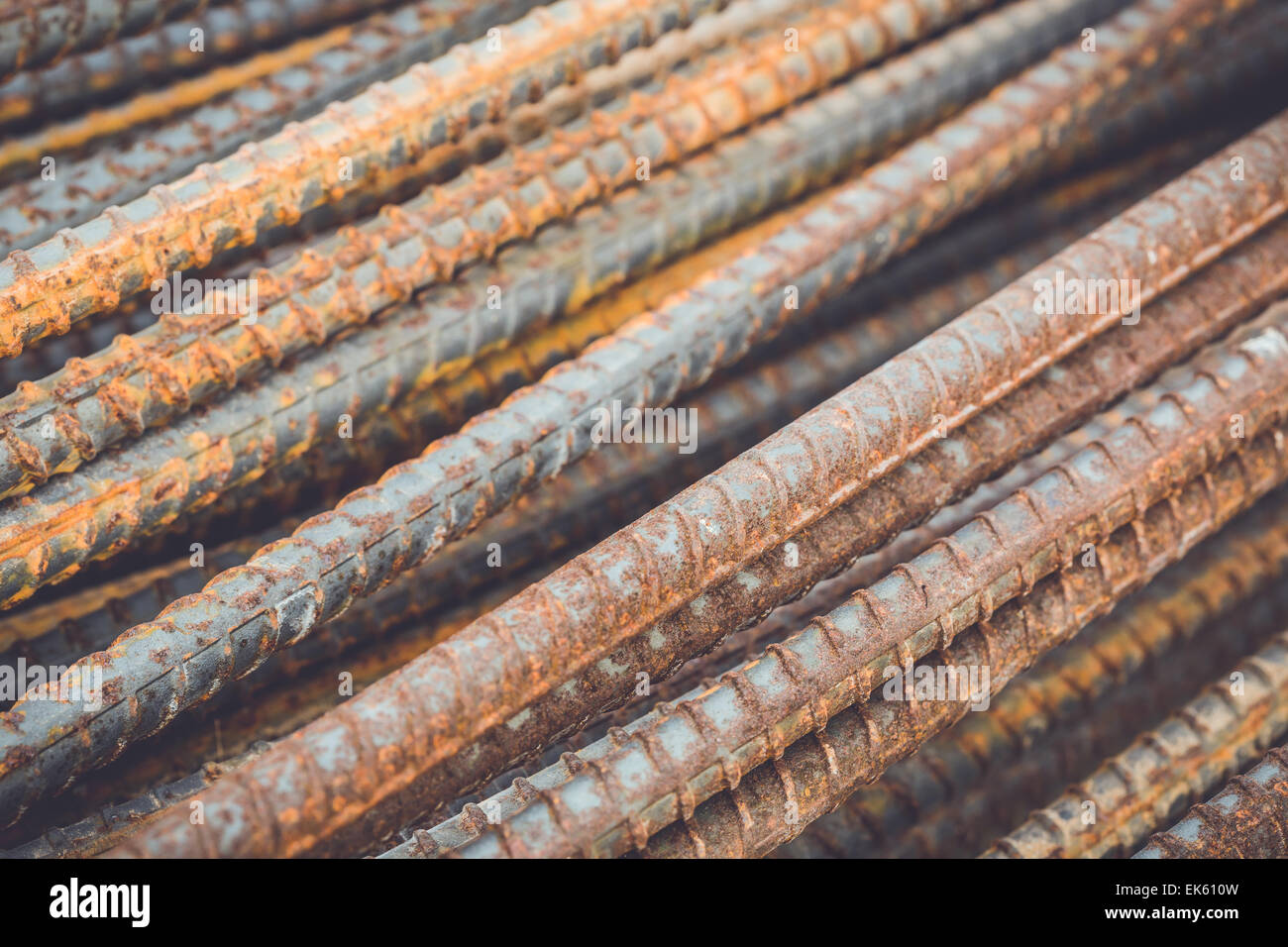 Macro steel rods or bars used to reinforce concrete Stock Photo - Alamy