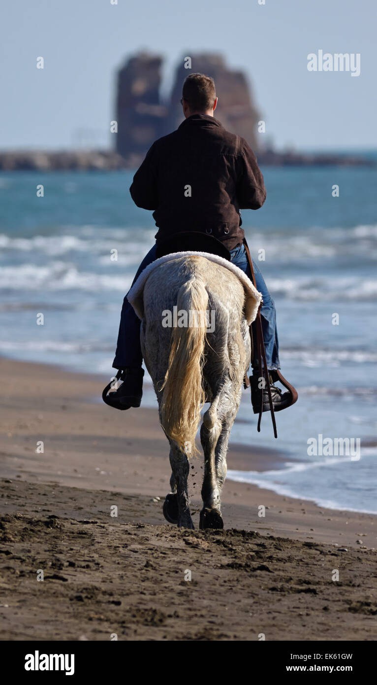 Italy, Lazio, Tyrrhenian sea, wwf Torre Flavia beach National Park ...