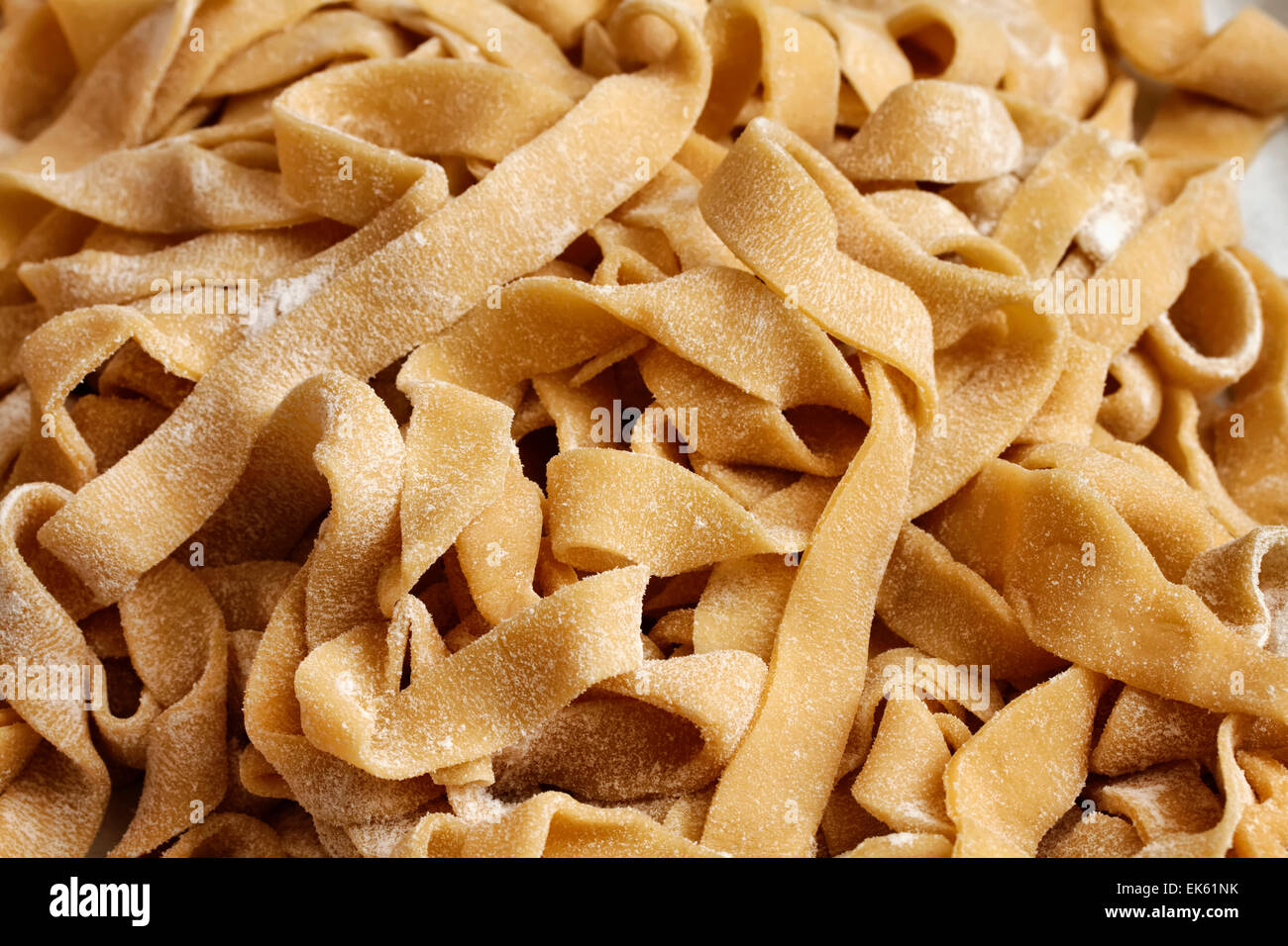 Italian fresh homemade pasta (tagliatelle Stock Photo - Alamy