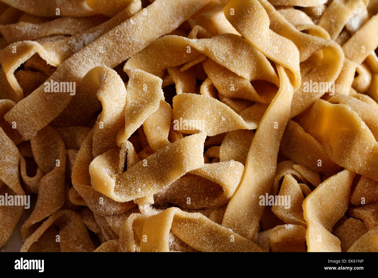 Italian fresh homemade pasta (tagliatelle Stock Photo - Alamy