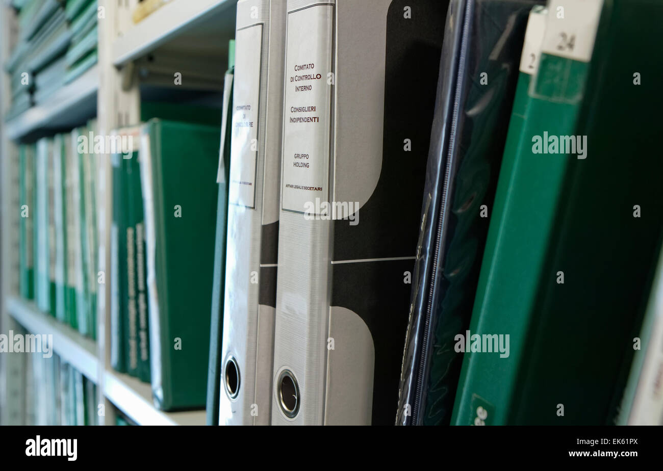 Italy, corporate office archive Stock Photo - Alamy