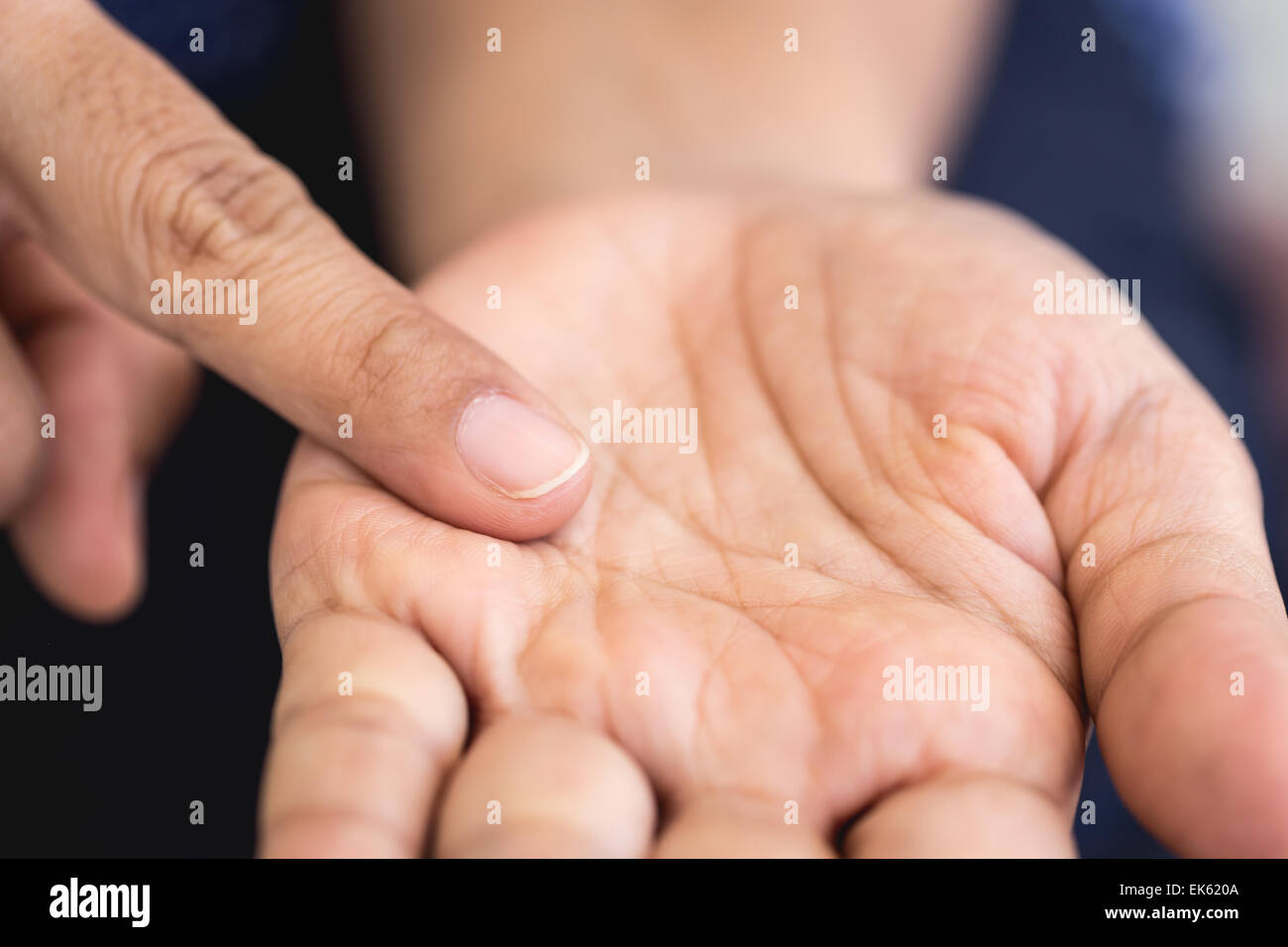 Macro of forefinger on left hand Stock Photo - Alamy