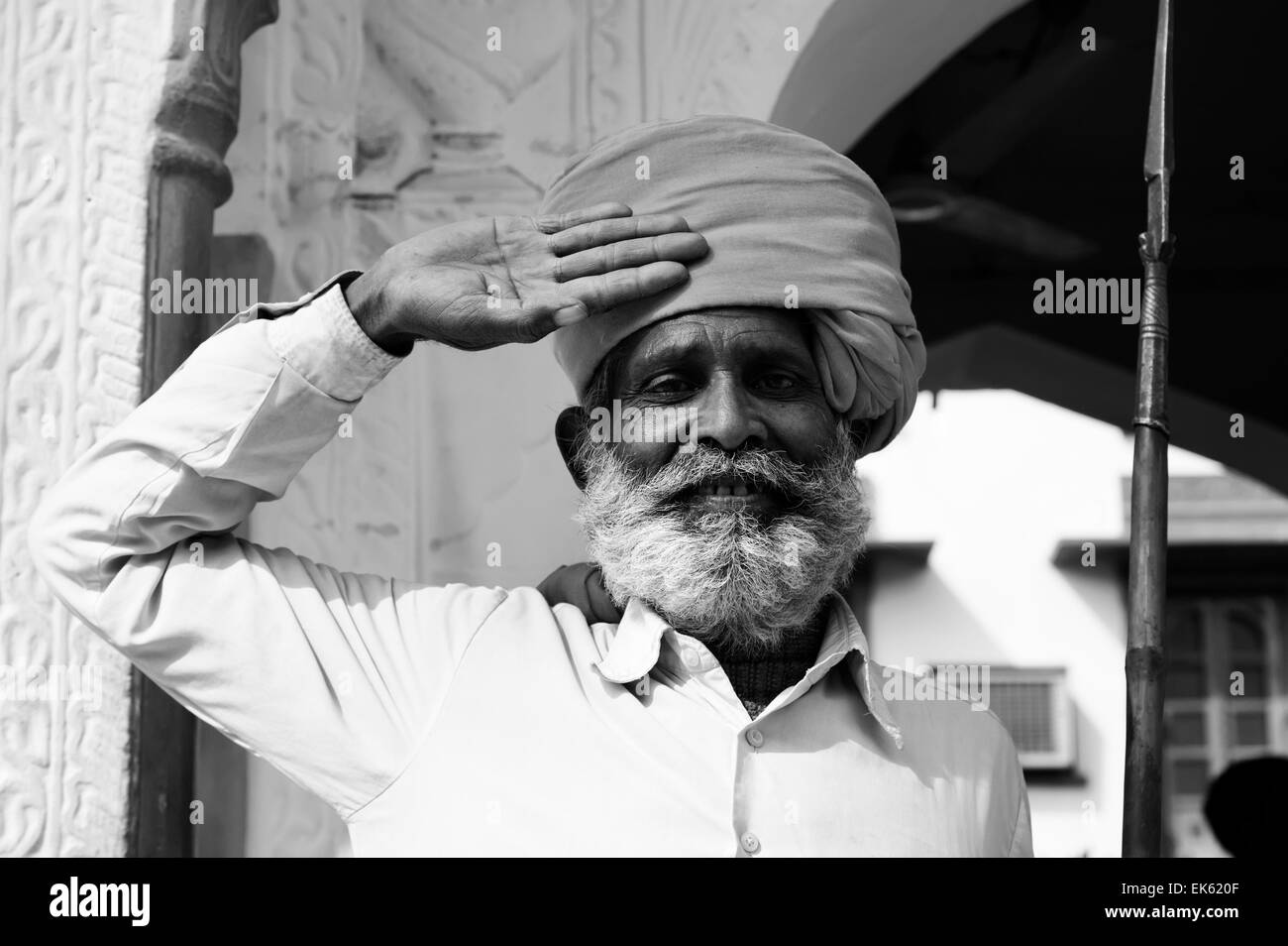 India, Rajasthan, Pushkar, indian guard Stock Photo - Alamy