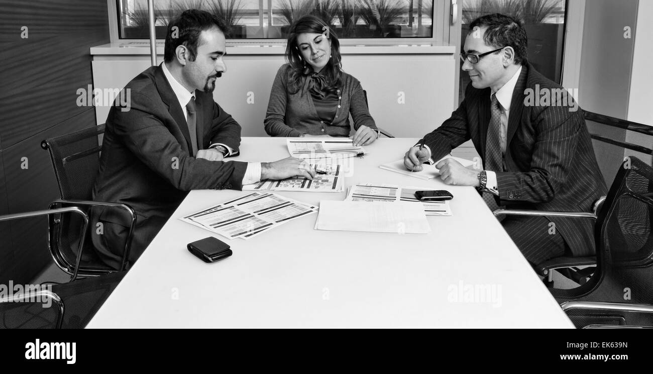 Financial planning meeting Black and White Stock Photos & Images - Alamy