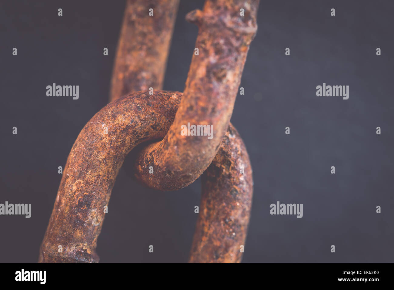 Macro Old and rusty chain on black background Stock Photo - Alamy