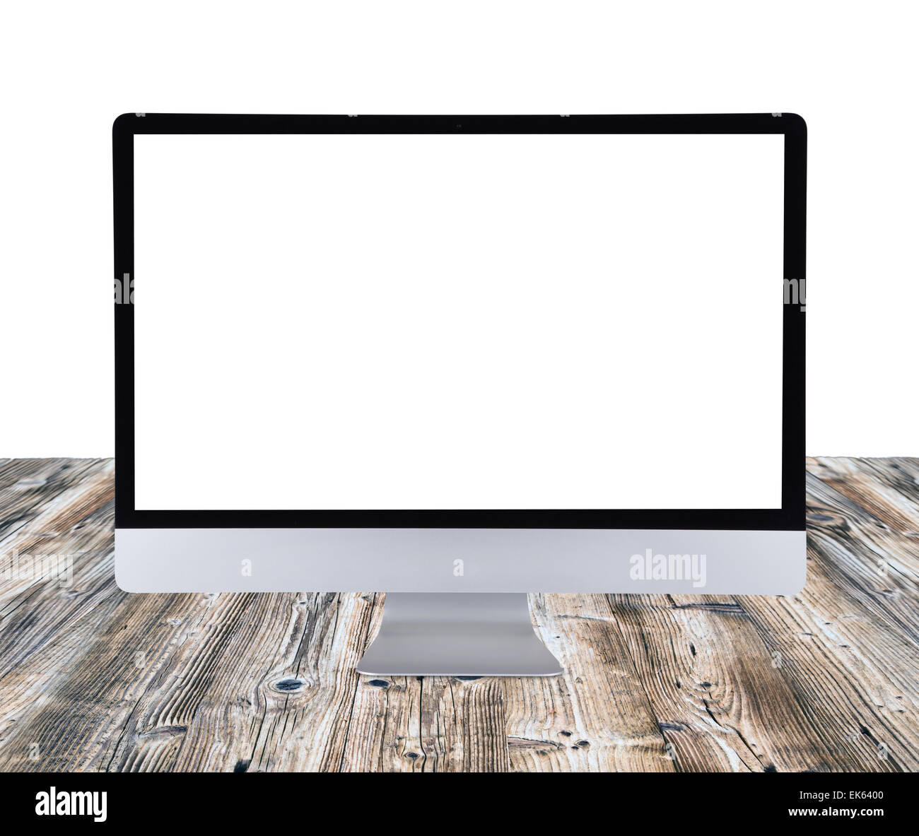 Computer display isolated on white background Stock Photo - Alamy
