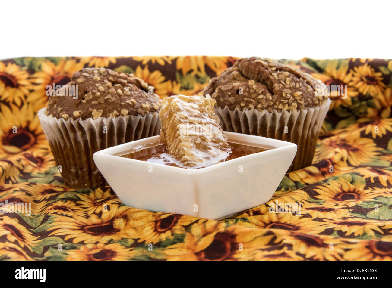 Fresh made honey raisin bran muffins Stock Photo - Alamy