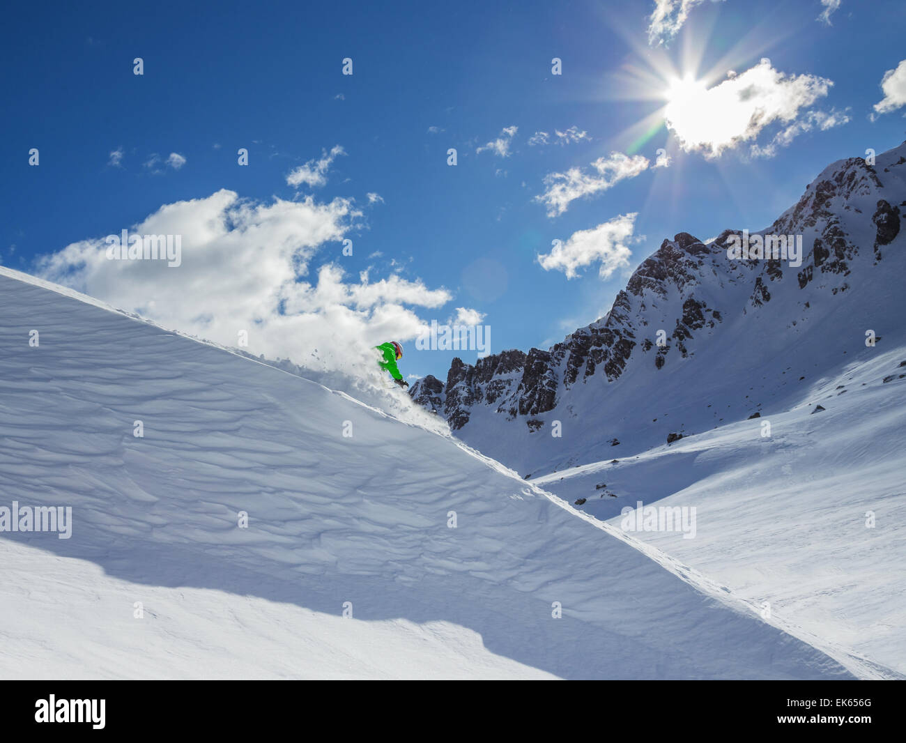Skiing in dolomite mountains hi-res stock photography and images - Alamy