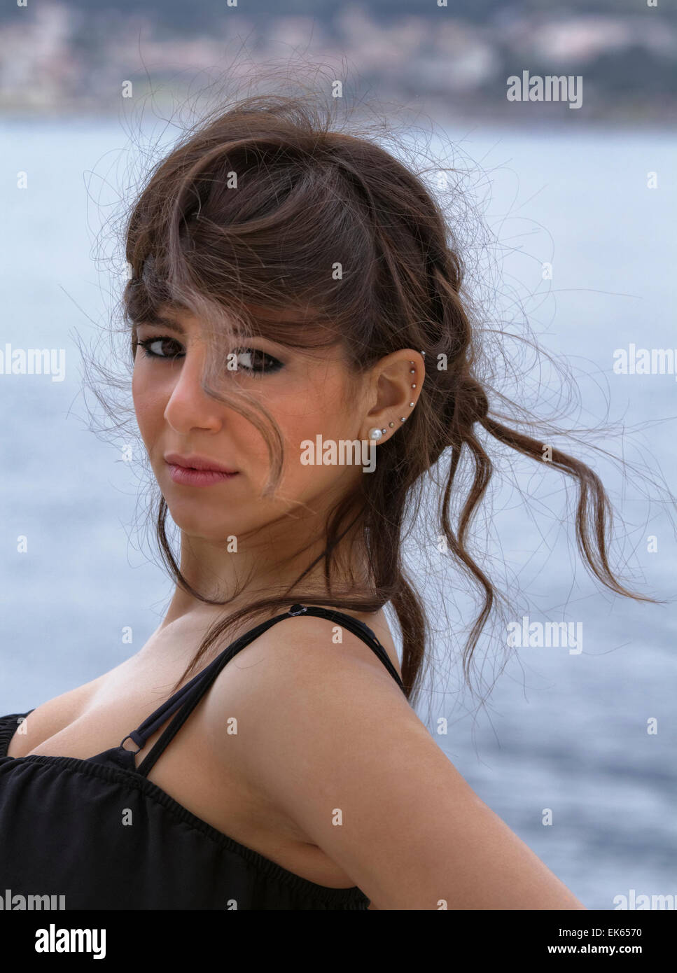 Italy, Sicily, young girl portrait Stock Photo - Alamy