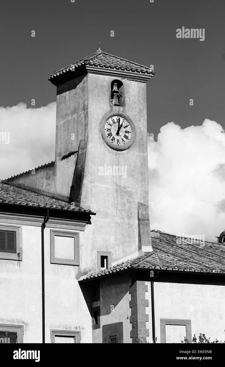Italy, Lazio, Oriolo Romano (Rome), Altieri Palace (1578 a.C.), clock ...