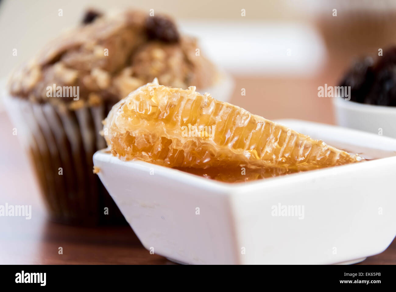 Fresh made honey raisin bran muffins Stock Photo - Alamy