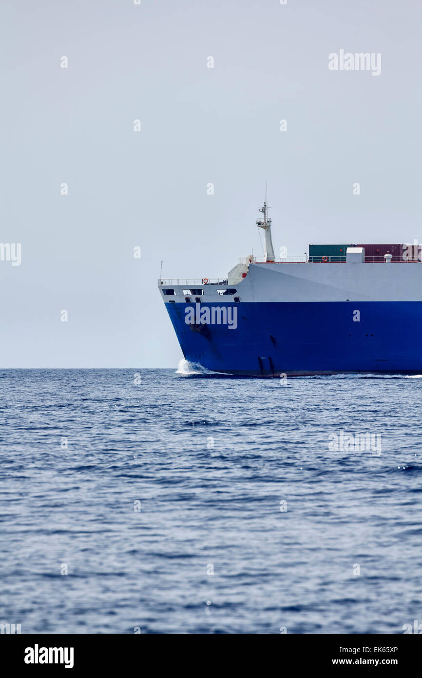 Italy, Mediterranean sea, Sicily Channel, Cargo ship Stock Photo - Alamy