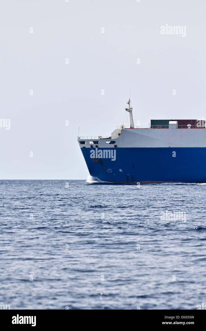 Italy, Sicily, Mediterranean sea, Cargo ship Stock Photo - Alamy