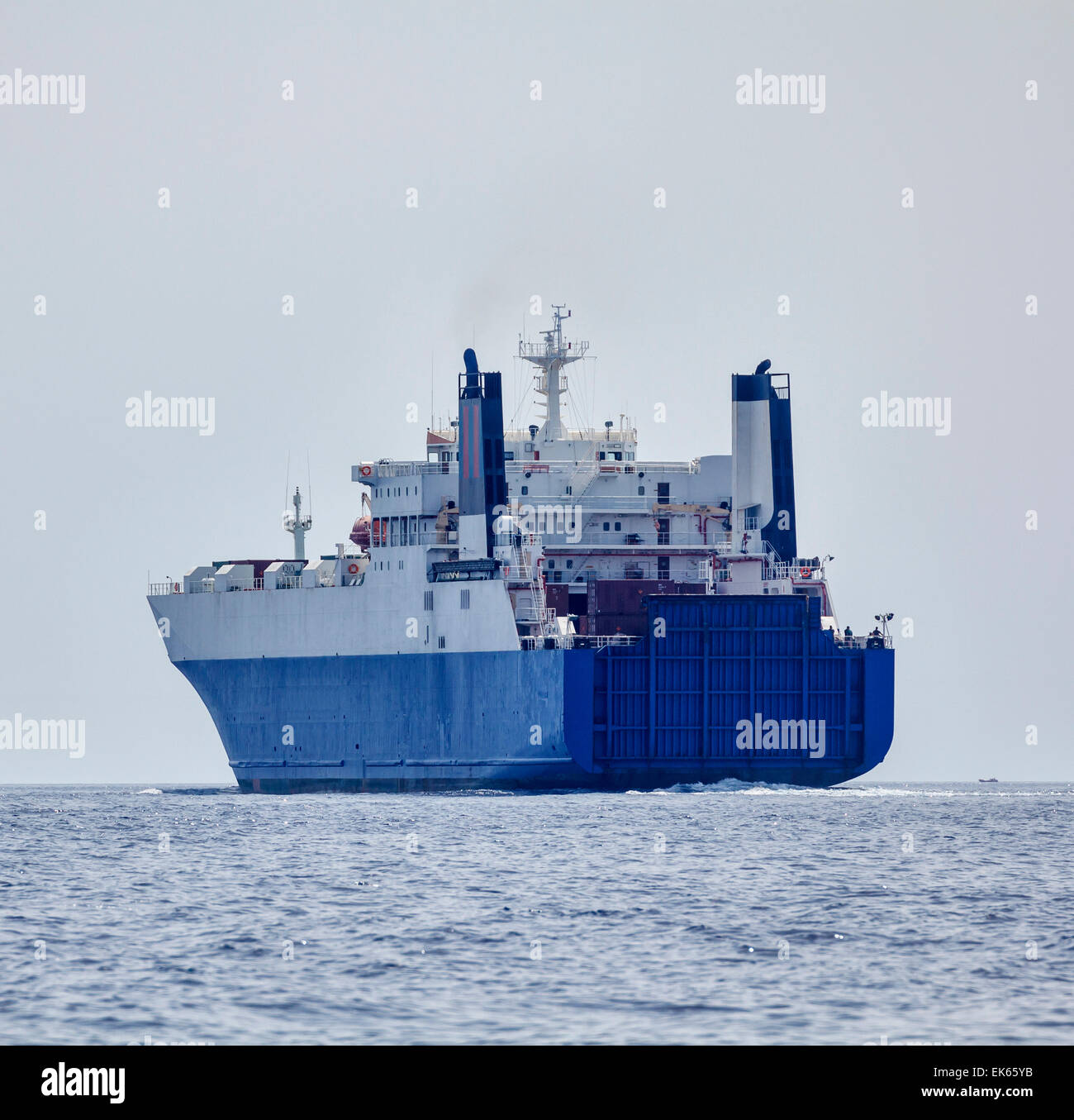 Italy, Mediterranean sea, Sicily Channel, Cargo ship Stock Photo - Alamy