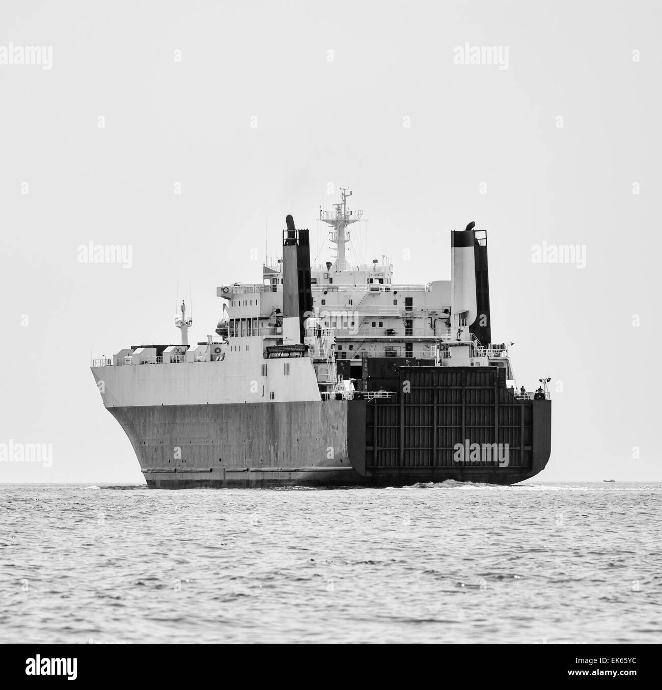 Italy, Mediterranean sea, Sicily Channel, Cargo ship Stock Photo - Alamy