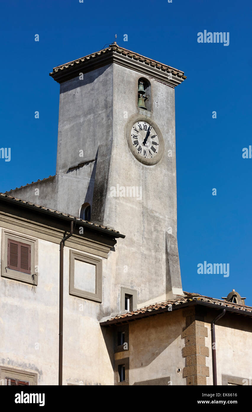 Italy, Lazio, Oriolo Romano (Rome), Altieri Palace (1578 a.C.), clock ...