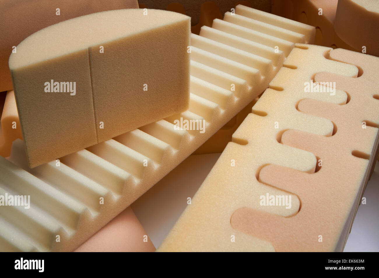 Italy, foam rubber shapes in a foam rubber factory Stock Photo - Alamy