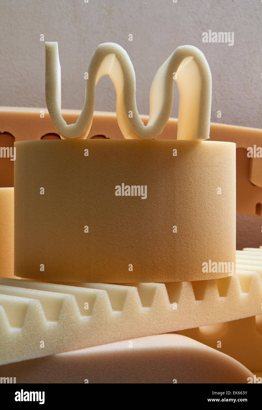 Italy, foam rubber shapes in a foam rubber factory Stock Photo - Alamy