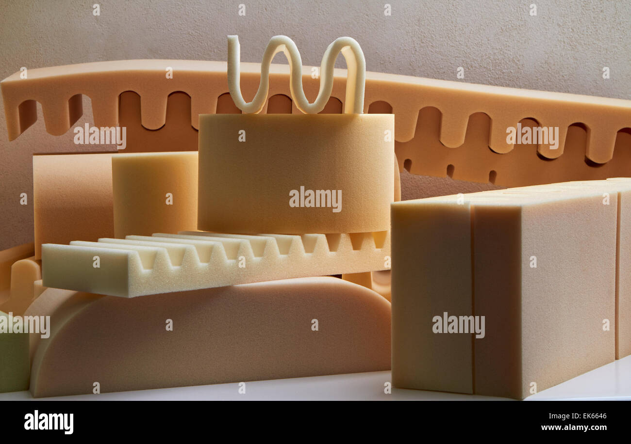 Italy, foam rubber shapes in a foam rubber factory Stock Photo - Alamy