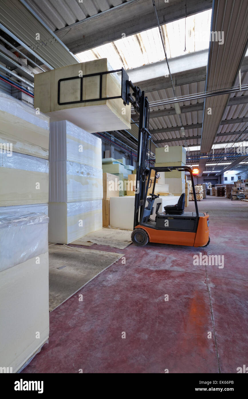 Italy, foam rubber shapes in a foam rubber factory Stock Photo - Alamy