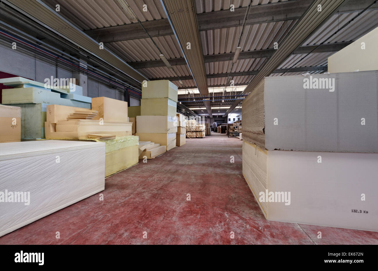 Italy, foam rubber shapes in a foam rubber factory Stock Photo - Alamy