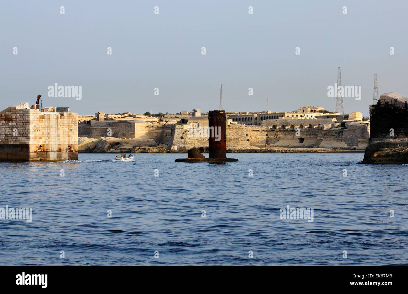 Malta Island, Valletta port entrance Stock Photo - Alamy