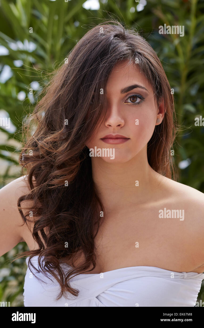Italy, Sicily, young girl portrait Stock Photo - Alamy